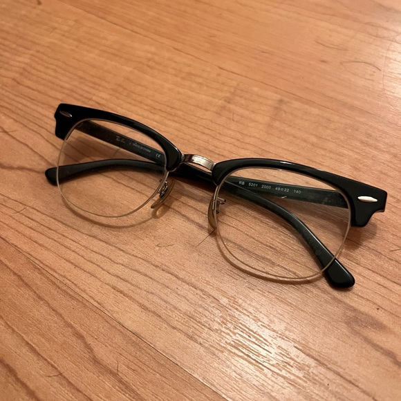 Ray-Ban | Accessories | Rayban Glasses Frames Black And Silver | Poshmark